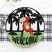 Parrot Welcome Sign SVG, Summer Door Hanger SVG, Tropical Decor Svg ...