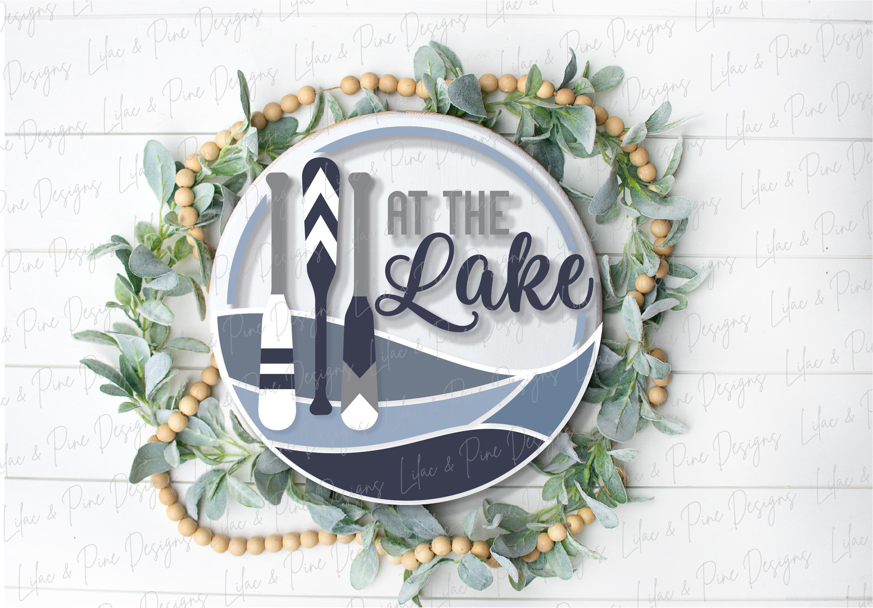 At the Lake SVG Welcome Sign SVG Door Hanger SVG Paddle - Etsy