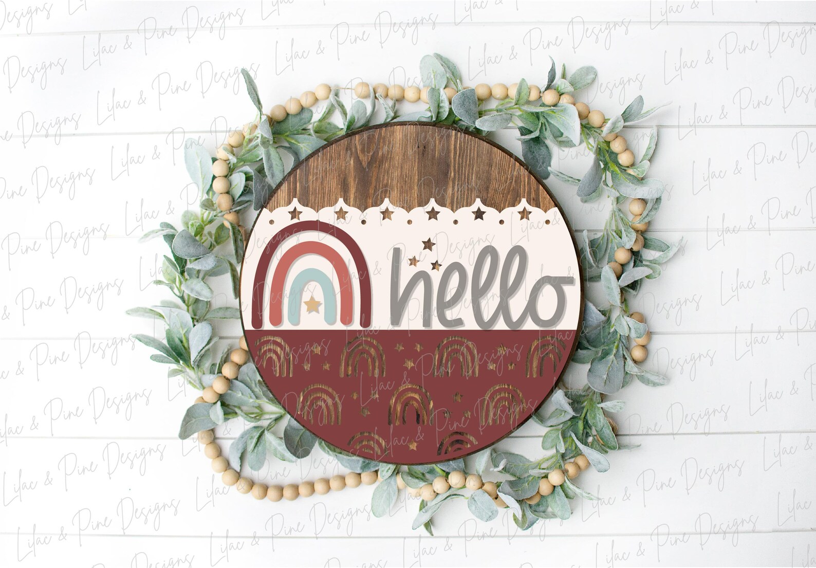Boho Rainbow Sign SVG Boho Door Hanger Rainbow Welcome Sign - Etsy