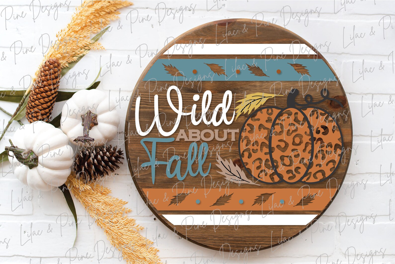 Wild About Fall Sign SVG, Leopard Pumpkin Sign, Fall Welcome Sign SVG ...