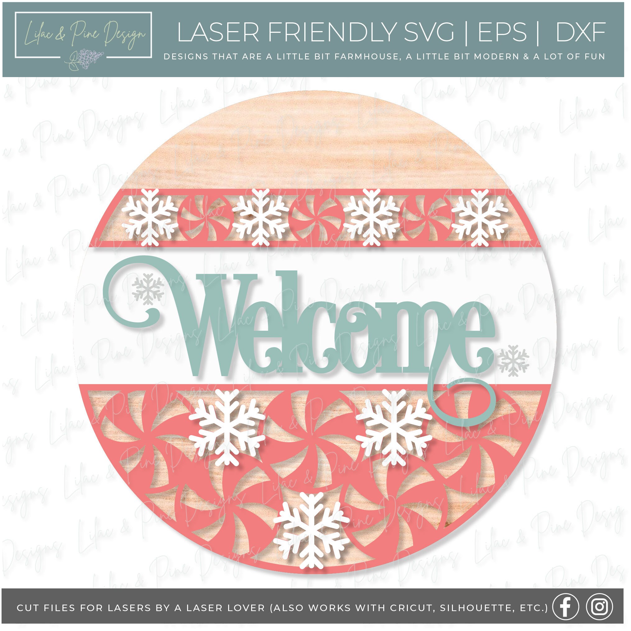 Peppermint Door Hanger Christmas Door Hanger Farmhouse - Etsy