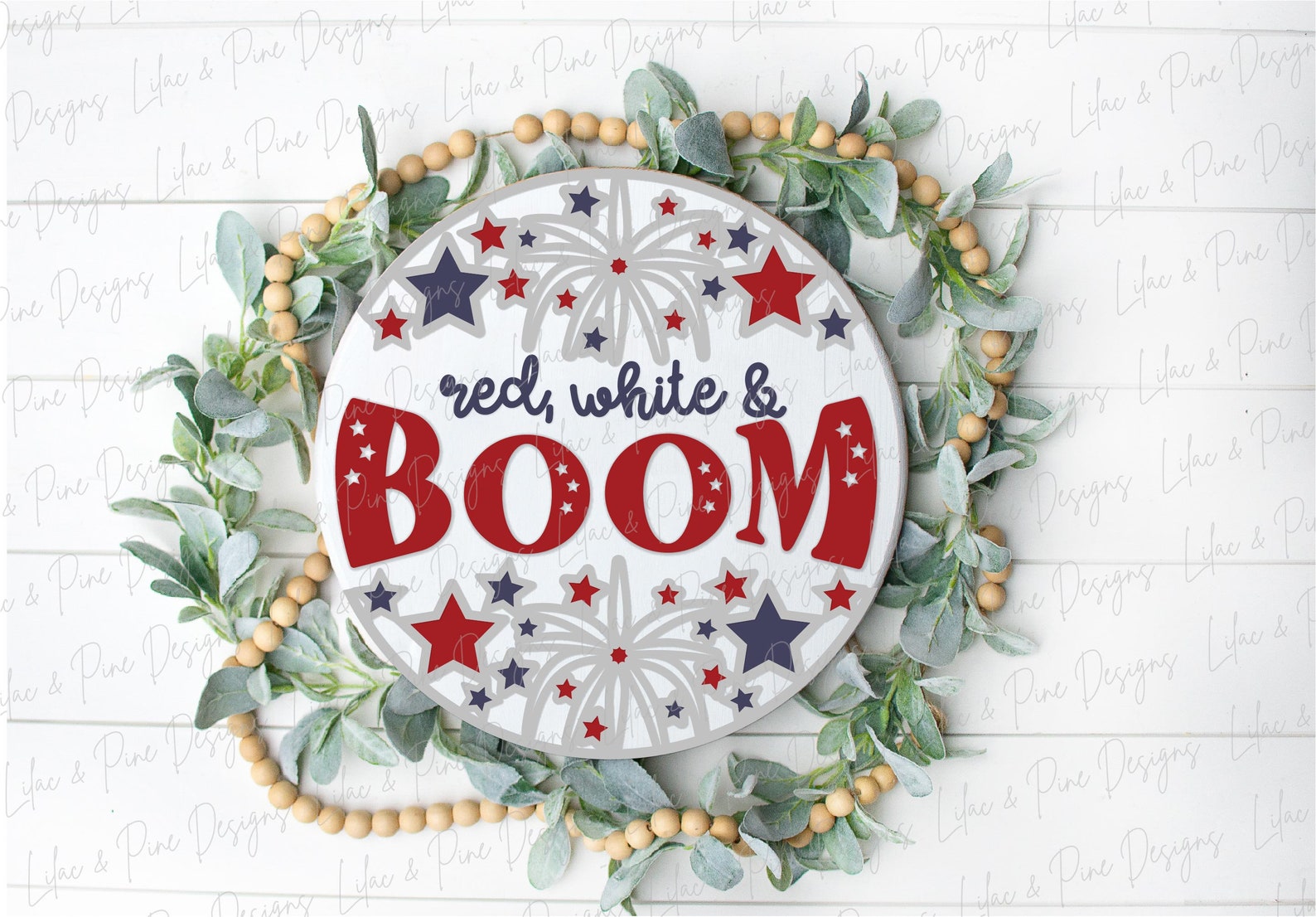 Red White and Boom SVG, Firework Welcome Sign SVG, 4th of July Door ...