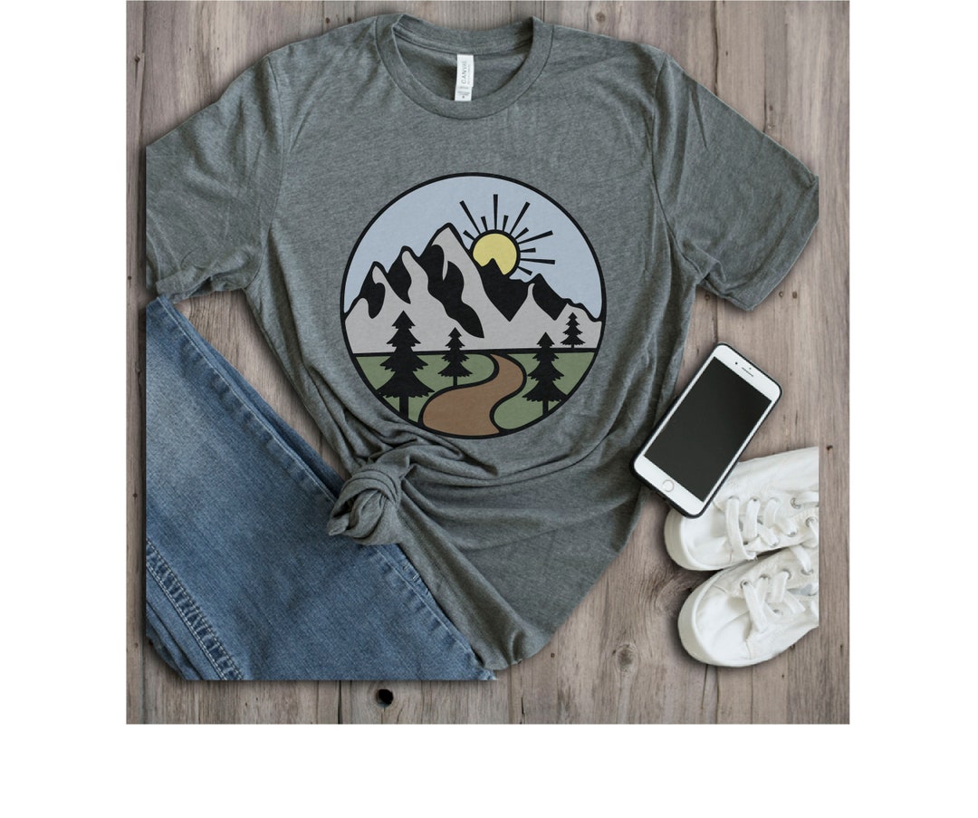 Mountain SVG - Circle SVG - Mountain Scene SVG - Sunny Mountain Svg ...
