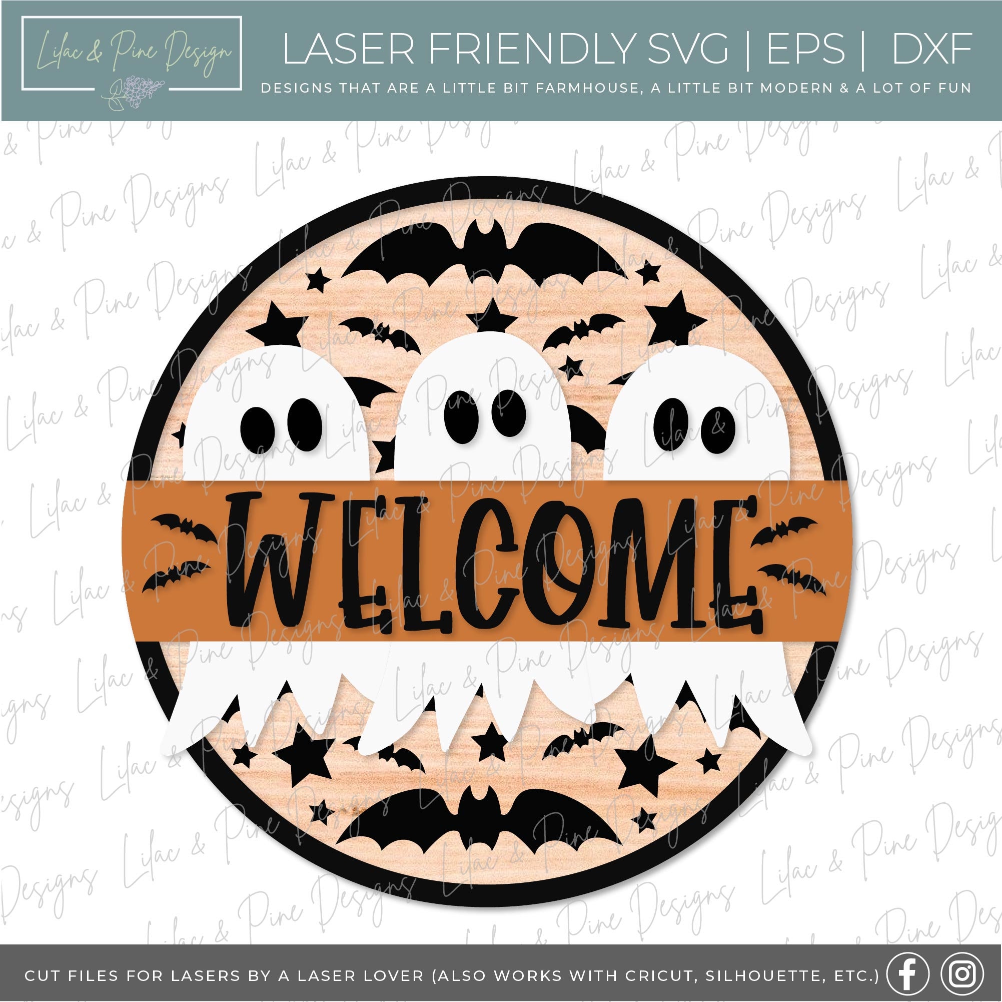 Halloween Welcome Sign Bundle Halloween Door Hanger SVG - Etsy