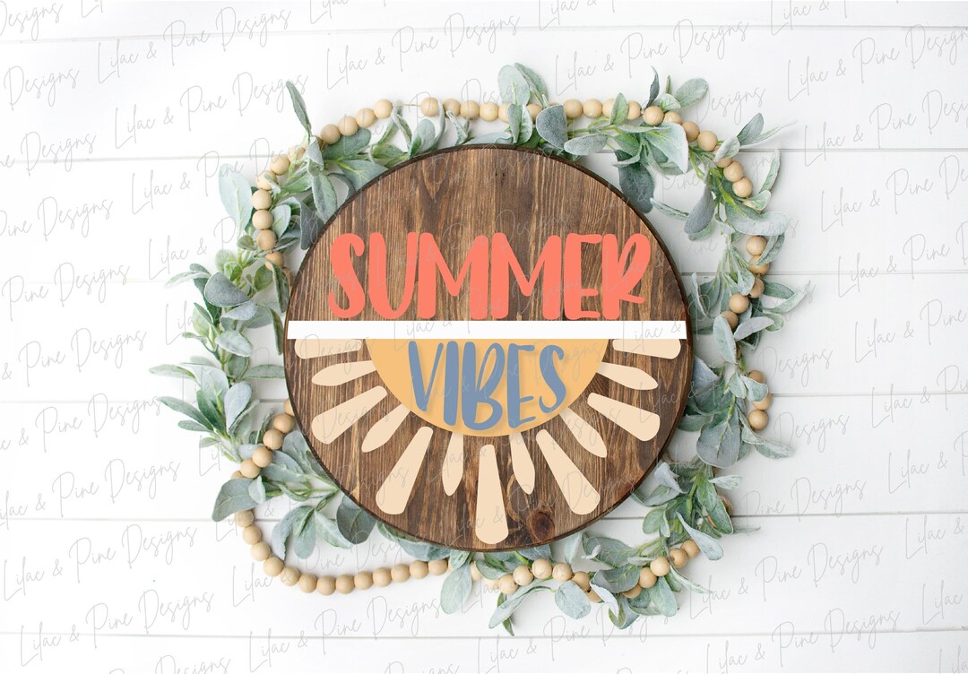 Sun Welcome Sign Svg, Summer Vibes Door Hanger SVG, Sunshine Porch Sign ...