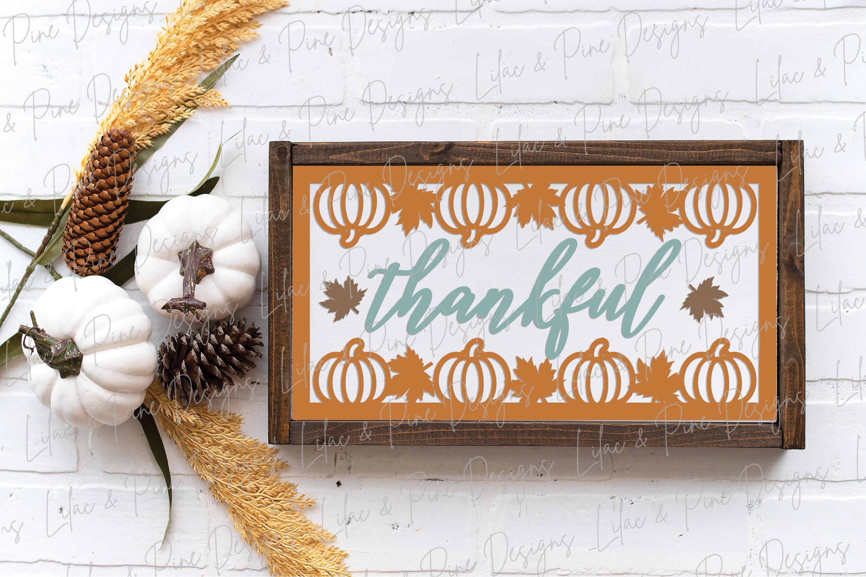 Thankful Sign SVG Pumpkin Fall Sign SVG Thanksgiving Sign - Etsy