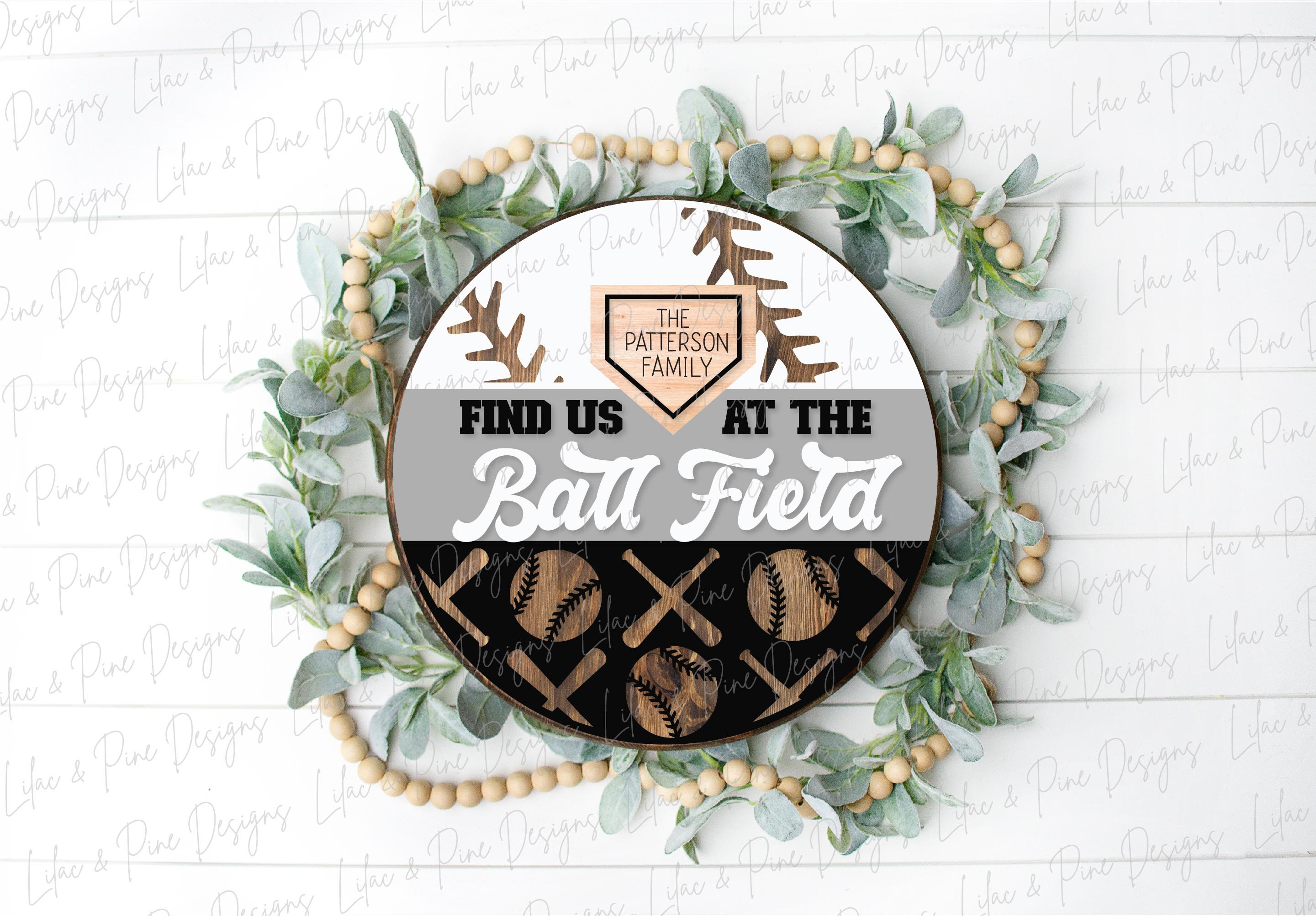 Find Us at the Ballfield Sign SVG, Baseball Welcome Sign, Ball Field ...