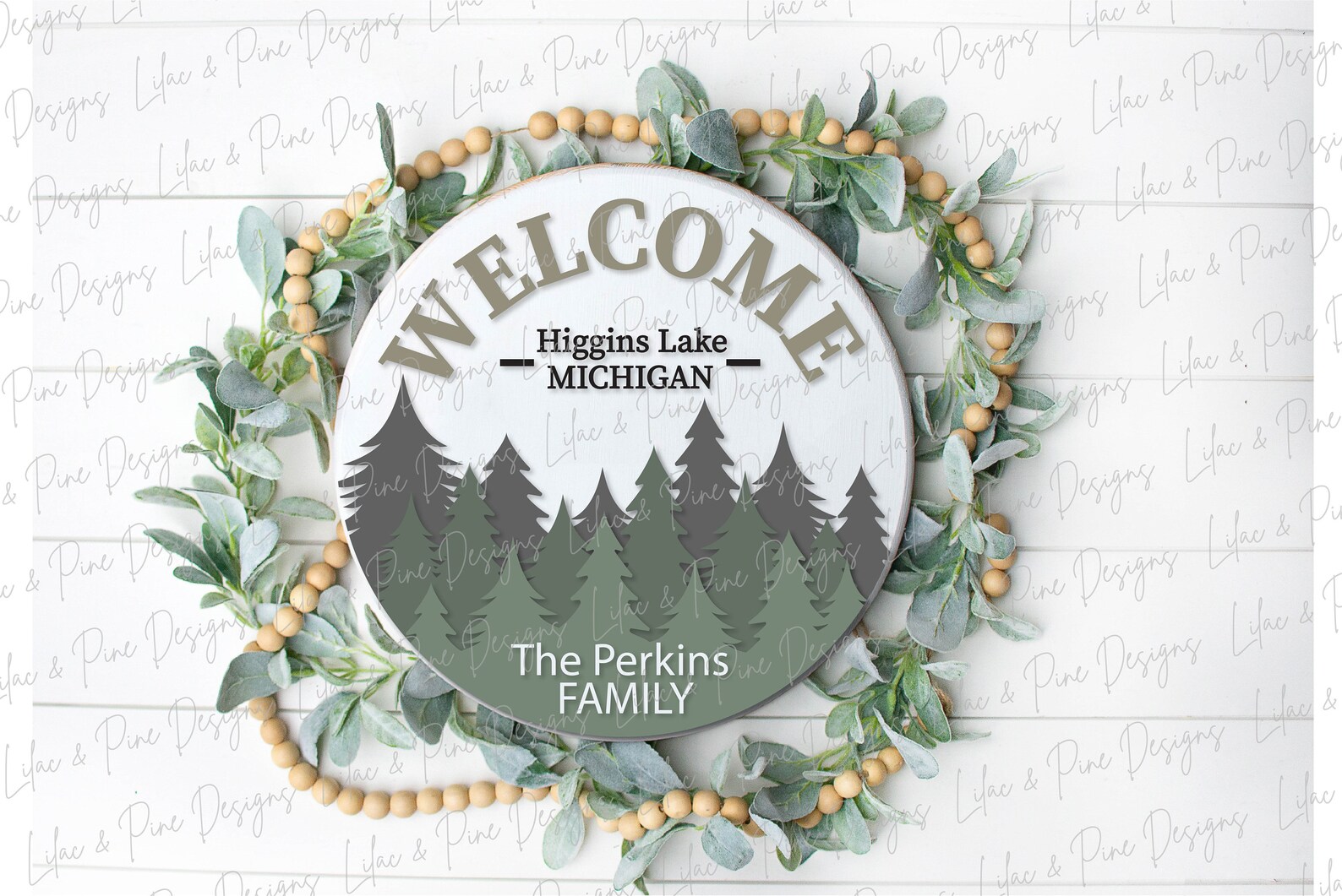 Forest Welcome Door Hanger SVG, Pine Tree Door Sign SVG, Cabin Decor ...
