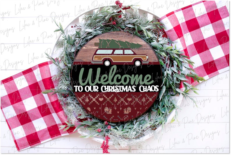 Christmas Chaos Sign SVG Christmas Welcome Sign SVG Snarky - Etsy