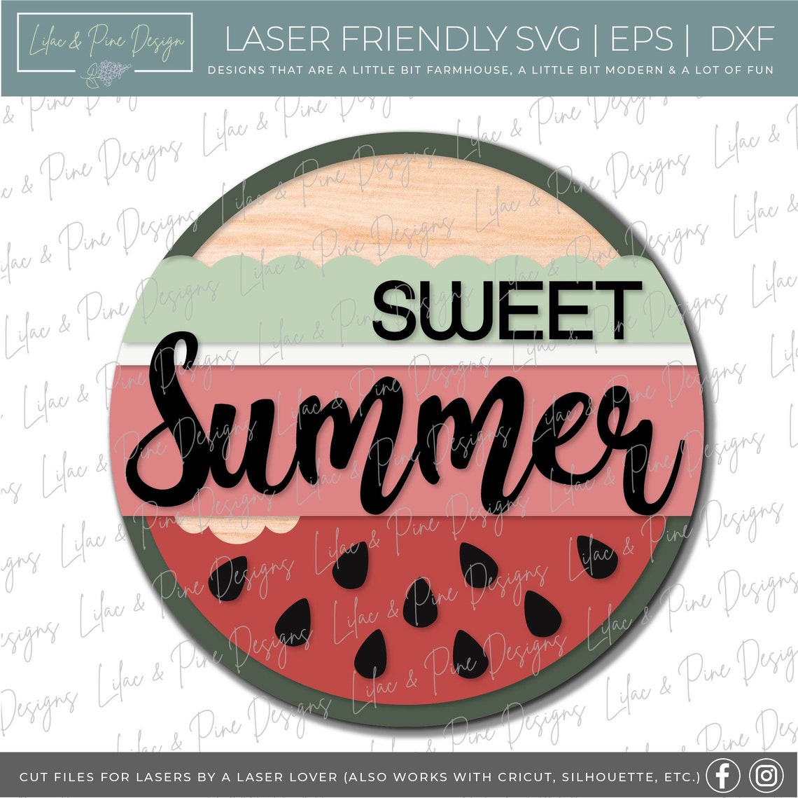 Sweet Summer Watermelon Sign Summer Door Decor SVG - Etsy