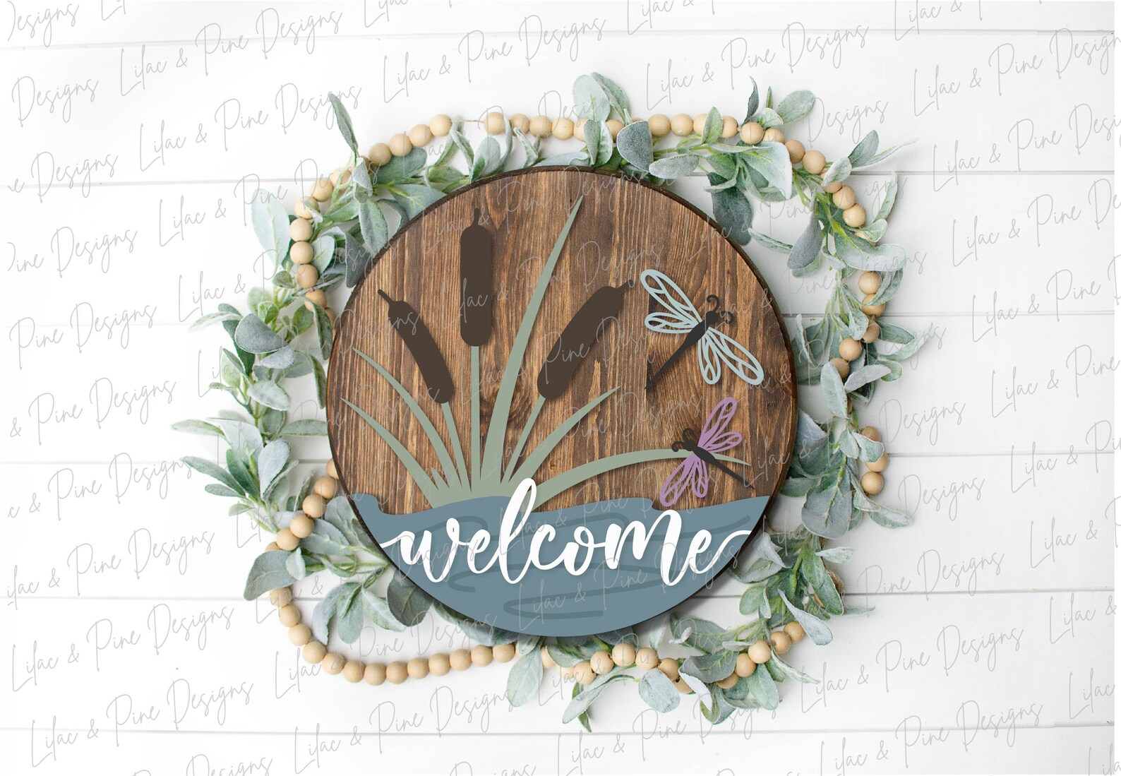 Dragonfly Door Hanger SVG Welcome Sign SVG Summer Welcome - Etsy