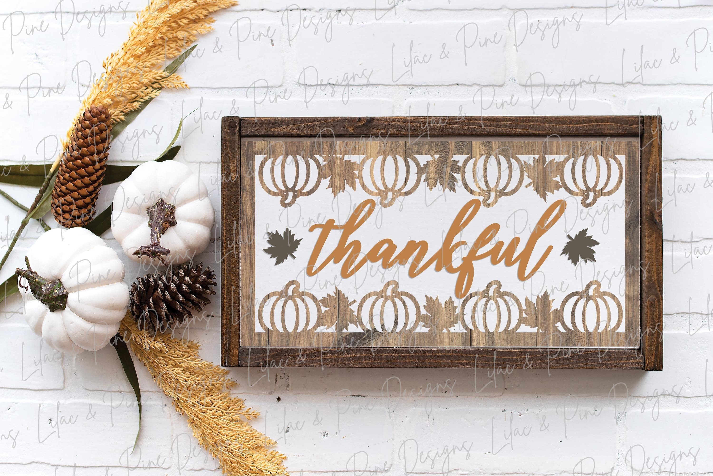 Thankful Sign SVG Pumpkin Fall Sign SVG Thanksgiving Sign - Etsy