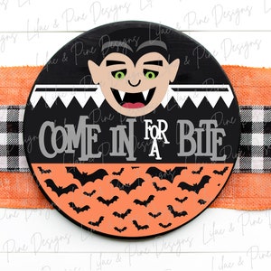 Halloween Welcome Sign SVG, Vampire Door Hanger SVG, Dracula Door ...