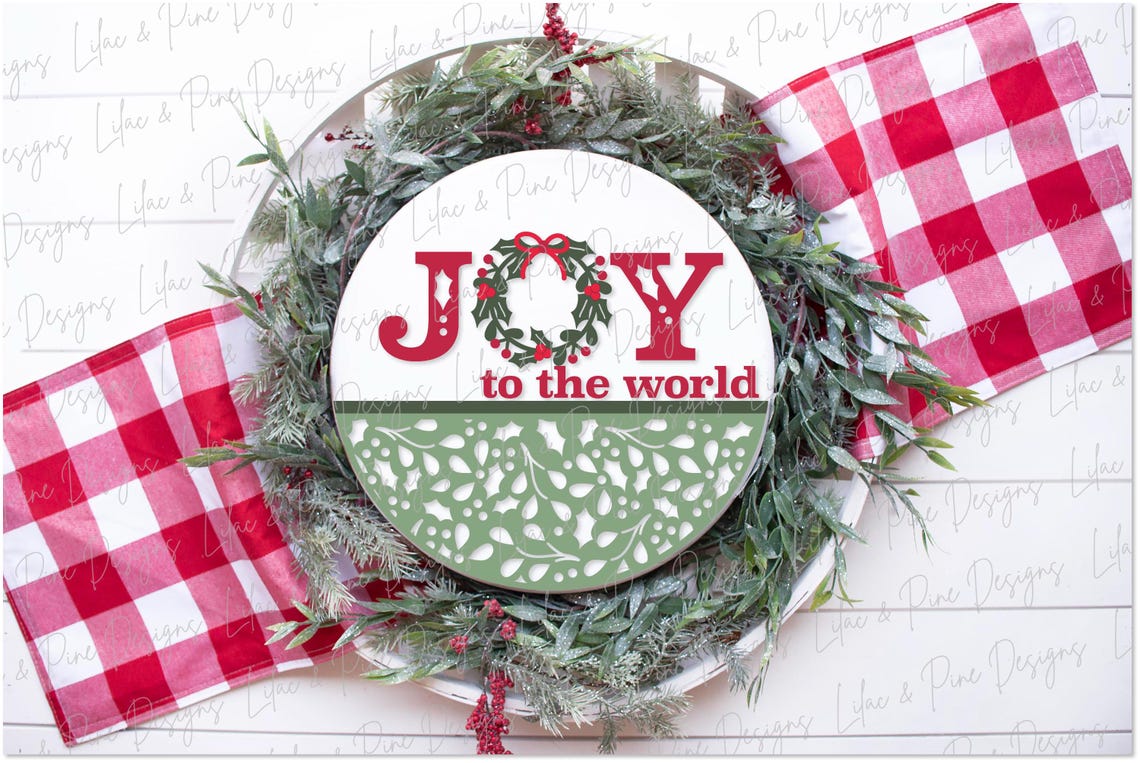 Joy Welcome Sign SVG, Christmas Door Hanger, Joy Door Sign, Holiday ...