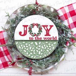 Joy Welcome Sign SVG, Christmas Door Hanger, Joy Door Sign, Holiday ...