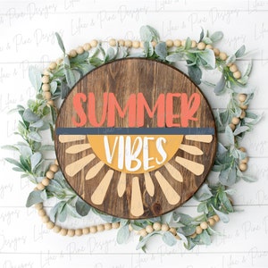 Sun Welcome Sign Svg, Summer Vibes Door Hanger SVG, Sunshine Porch Sign ...