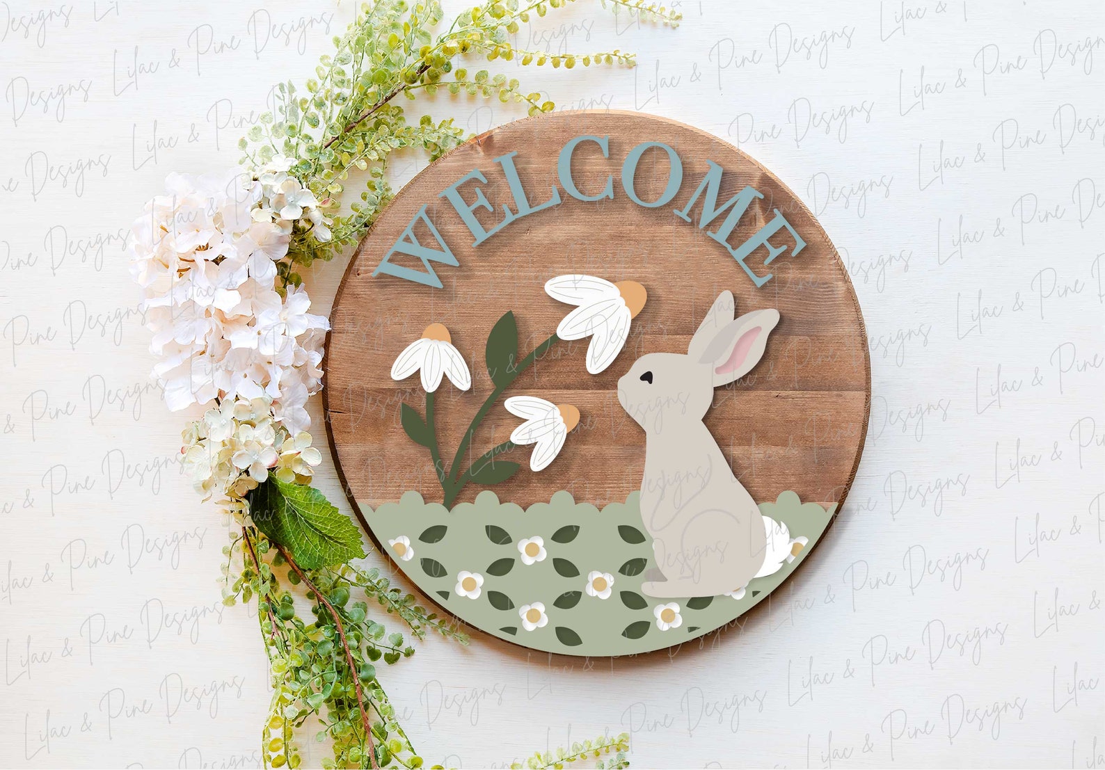 Spring Welcome Sign SVG Easter Door Hanger Bundle Easter - Etsy