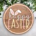 Hop on in Sign SVG, Bunny Welcome Sign SVG, Easter Bunny Door Hanger ...