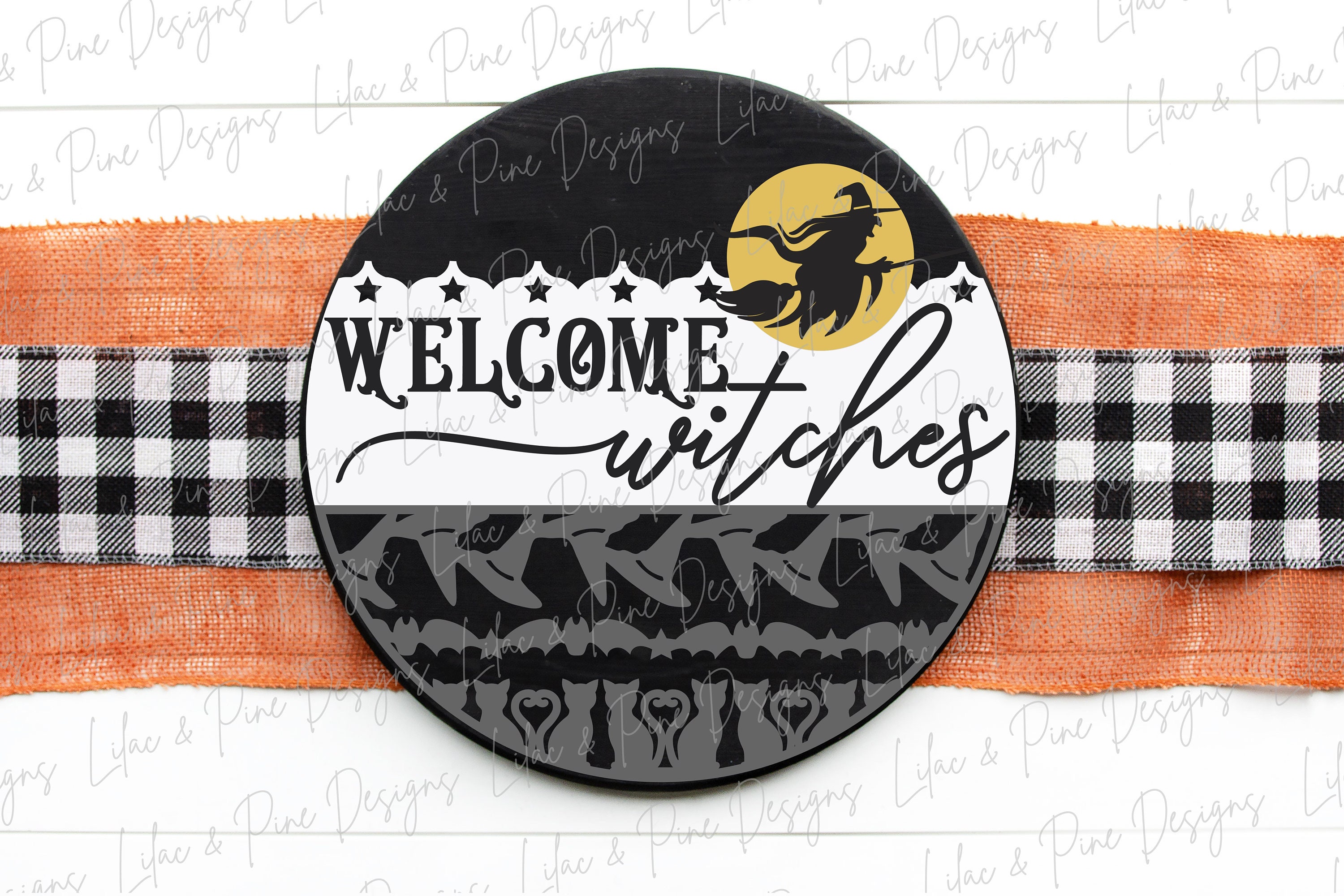Welcome Witches Sign Halloween Door Hanger Witch Welcome - Etsy