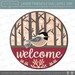 Chickadee Welcome SVG, Winter Welcome Sign SVG, Christmas Door Hanger ...