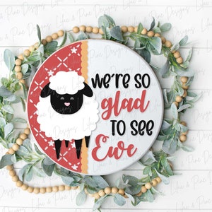 Sheep Welcome Sign SVG, Easter Lamb Door Hanger, Farmhouse Welcome Sign ...