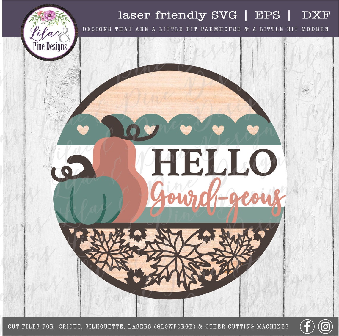 Hello Gourdgeous SVG Welcome Sign SVG Fall Door Decor Svg | Etsy