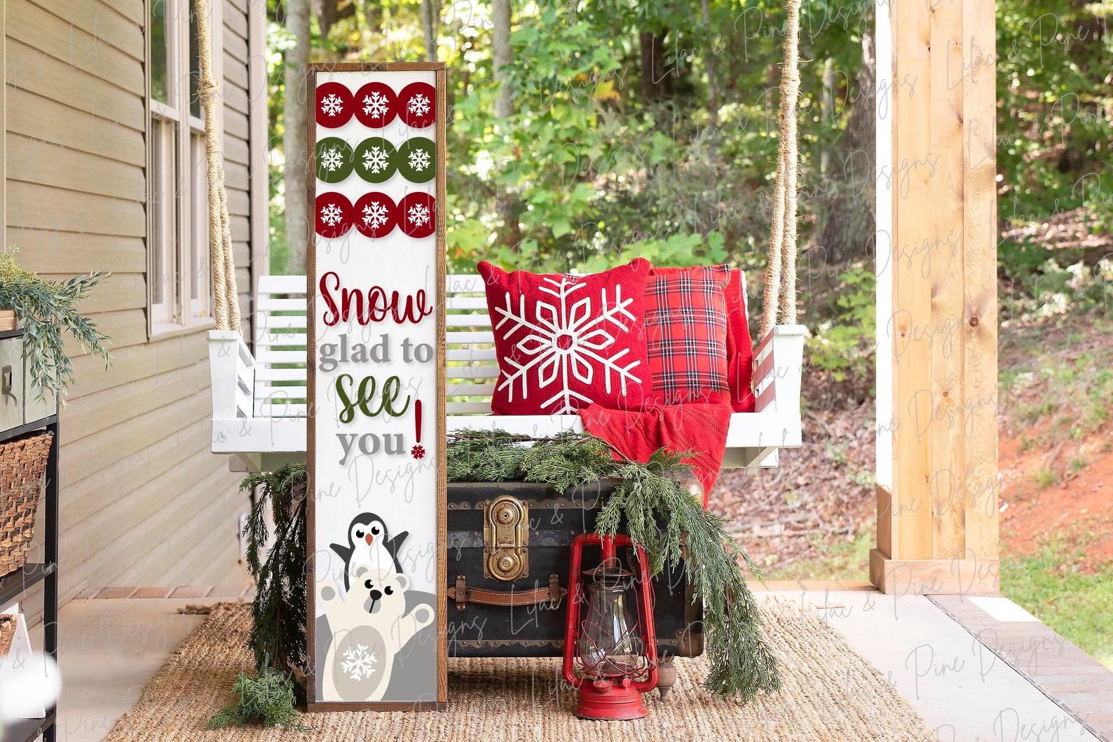 Penguin Welcome Sign SVG Winter Porch Sign Svg Polar Bear - Etsy