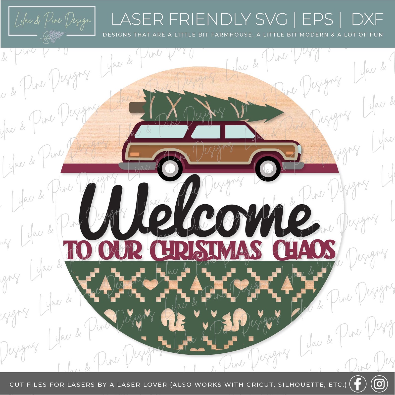 Christmas Chaos Sign SVG Christmas Welcome Sign SVG Snarky - Etsy
