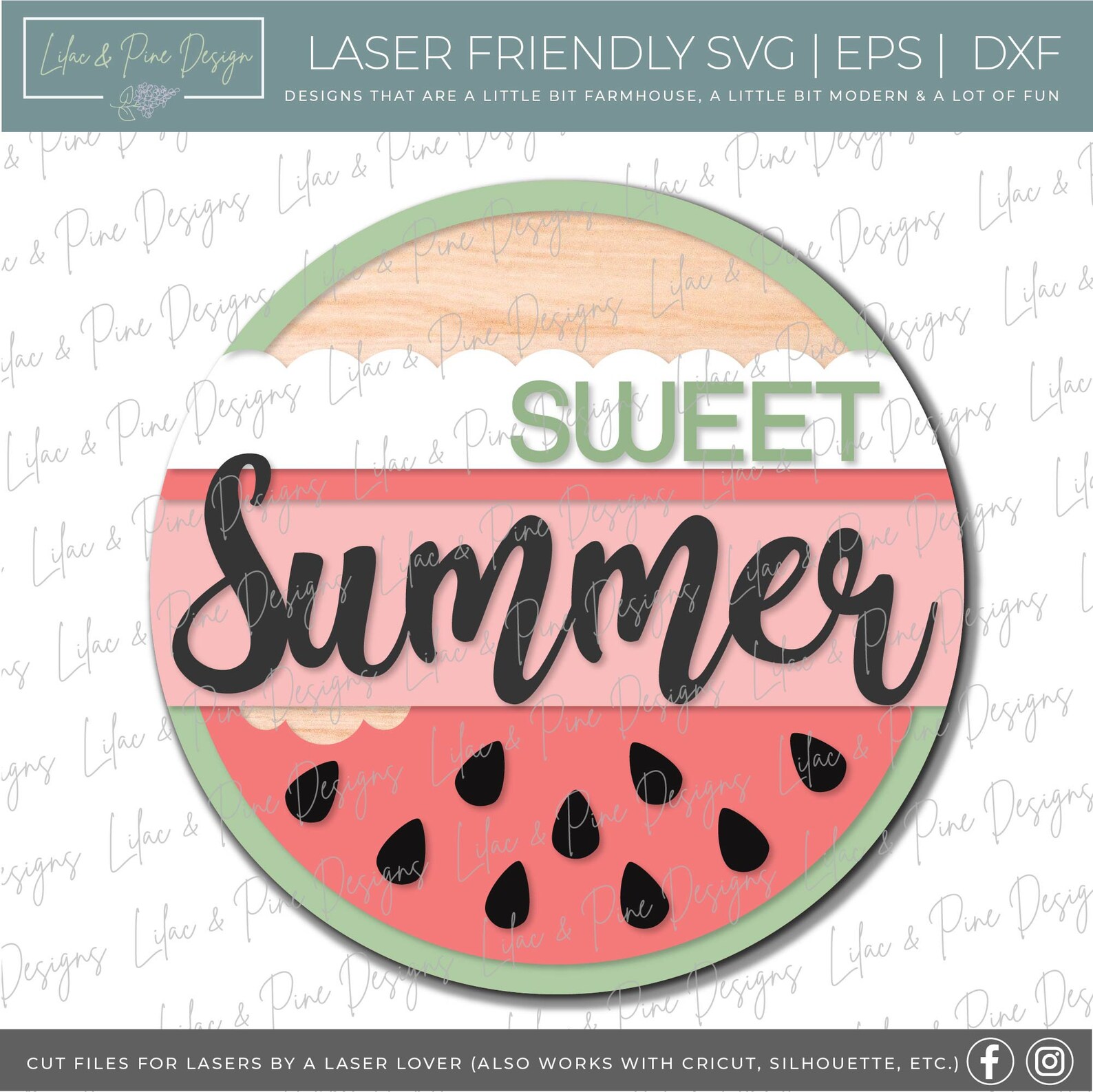 Sweet Summer Watermelon Sign Summer Door Decor SVG - Etsy