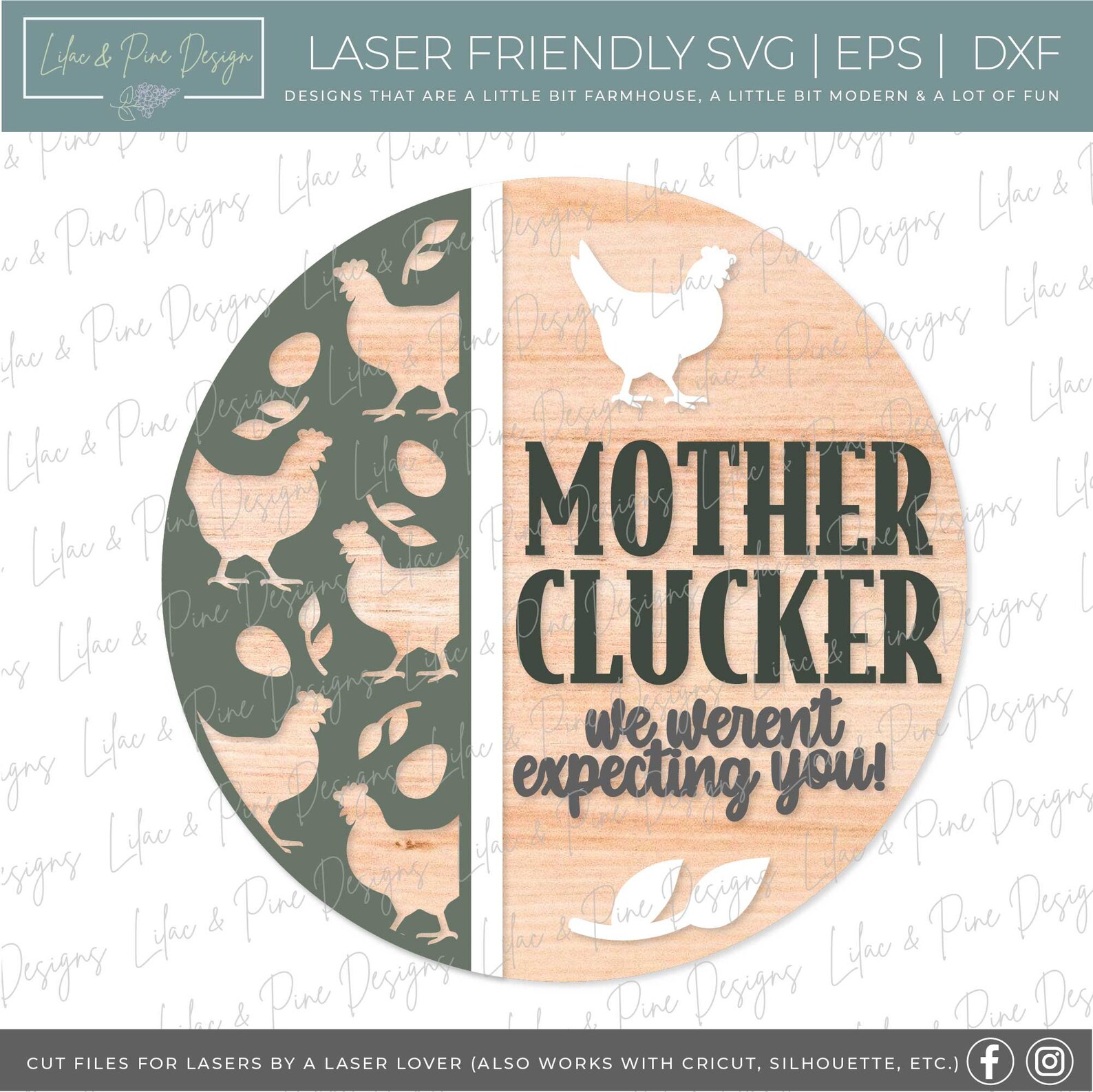 Funny Chicken Sign, Chicken Welcome Sign SVG, Mother Clucker Door ...