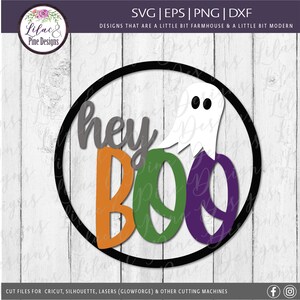 Halloween SVG, Hey Boo Halloween Sign SVG, Ghost SVG, Halloween Home ...