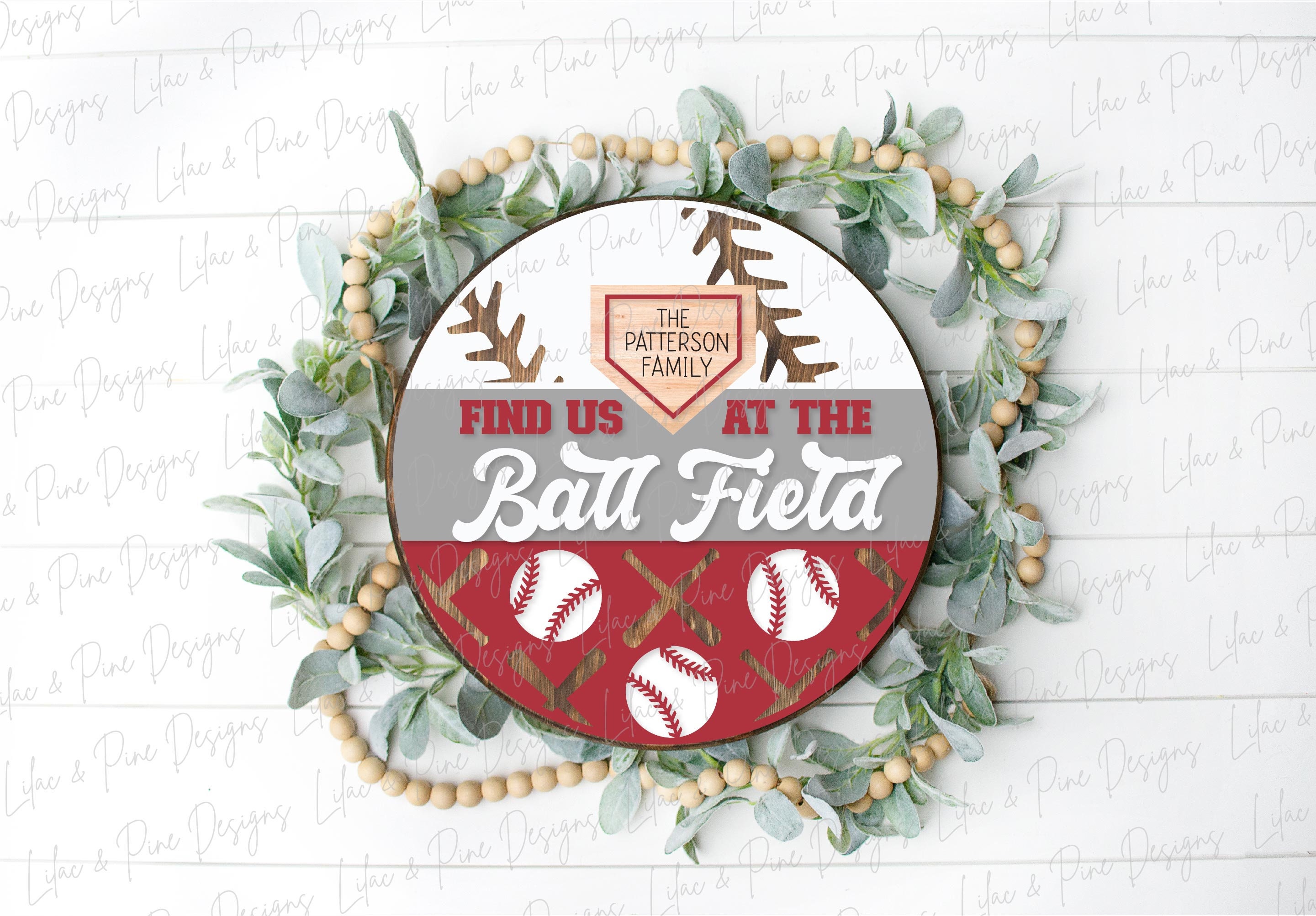 Find Us at the Ballfield Sign SVG, Baseball Welcome Sign, Ball Field ...