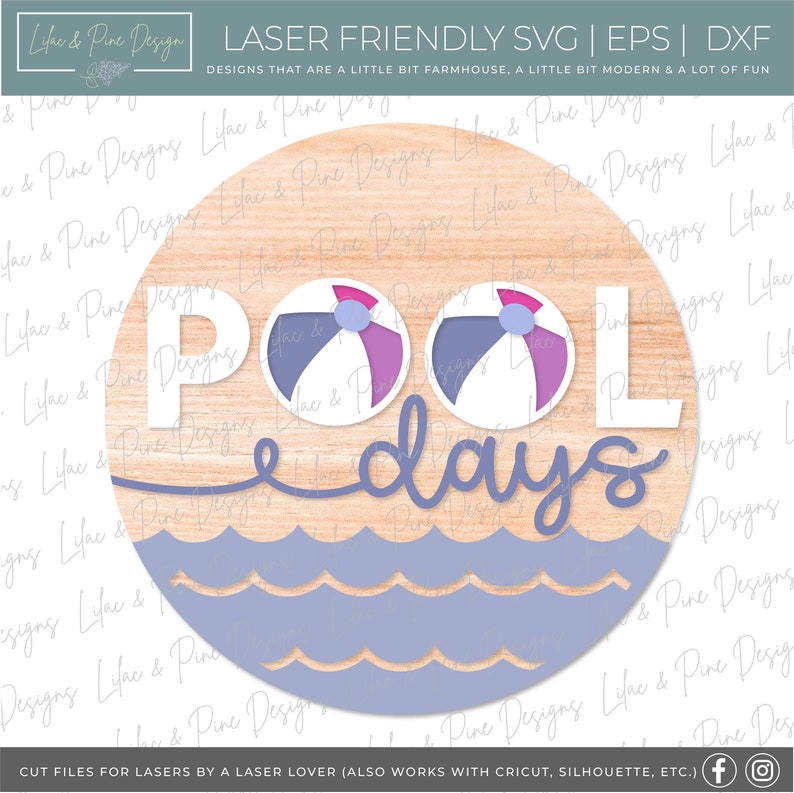 Summer Welcome Sign SVG Pool Door Hanger Pool Days Welcome - Etsy