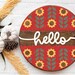 Hello Sunflower Door Hanger SVG Sunflower Welcome Sign SVG - Etsy