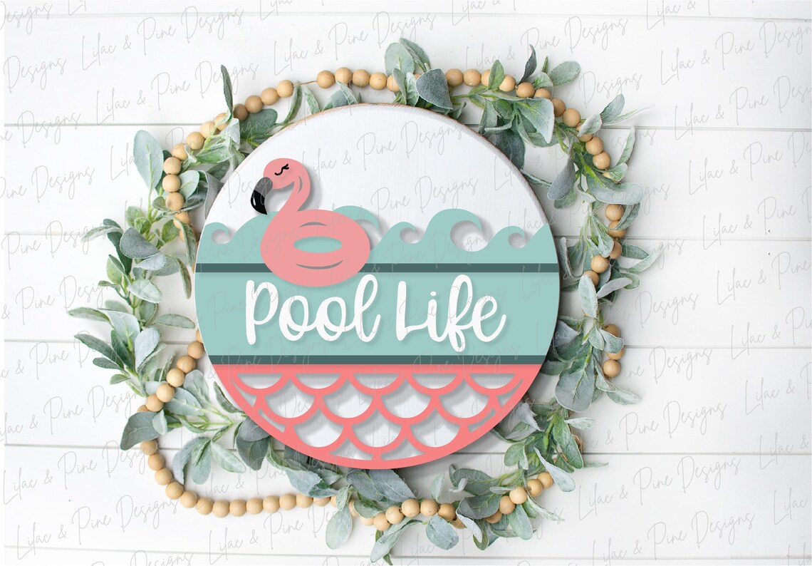 Flamingo Float Welcome Sign SVG Pool Life Sign Beach Life - Etsy