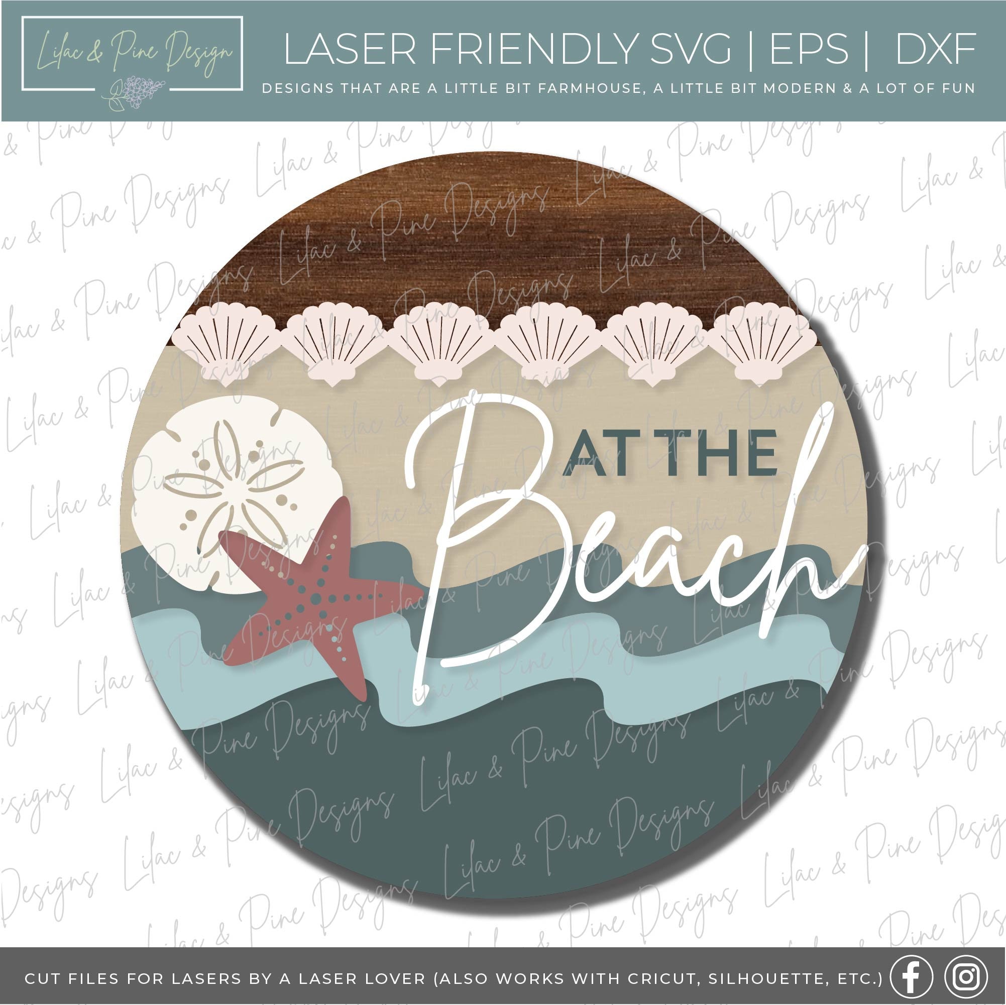 At the Beach Door Hanger SVG Beach Welcome Sign SVG Tropical - Etsy