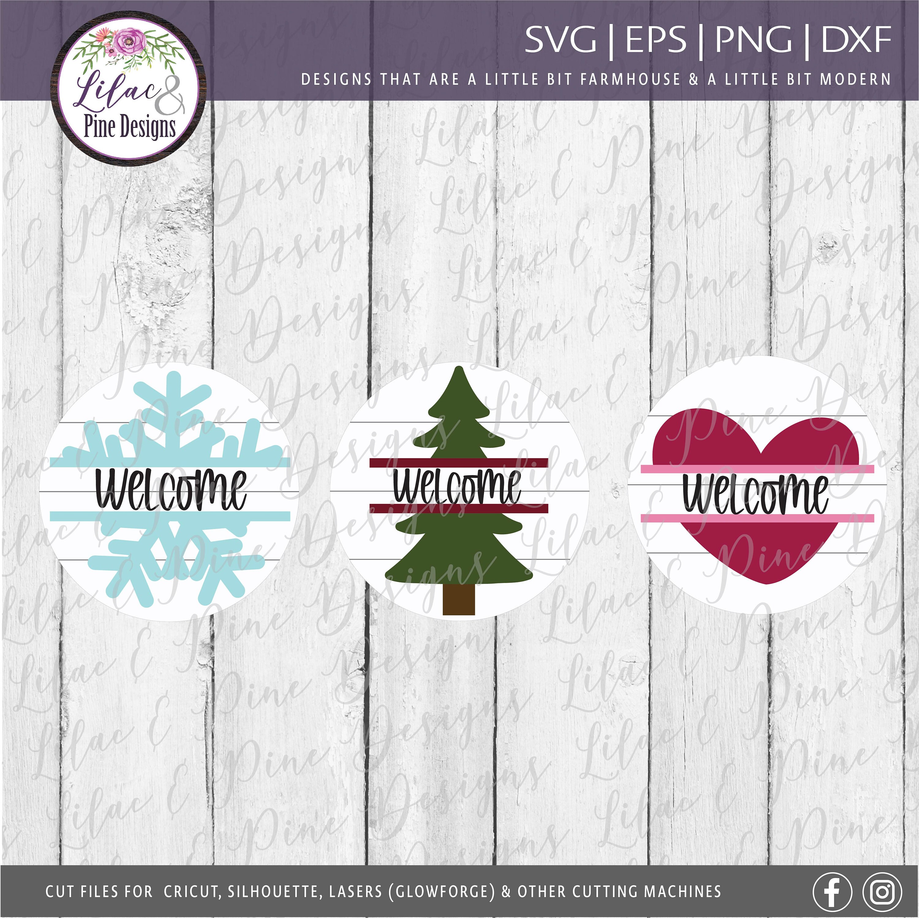 Interchangeable Welcome Sign Bundle Farmhouse Window SVG - Etsy