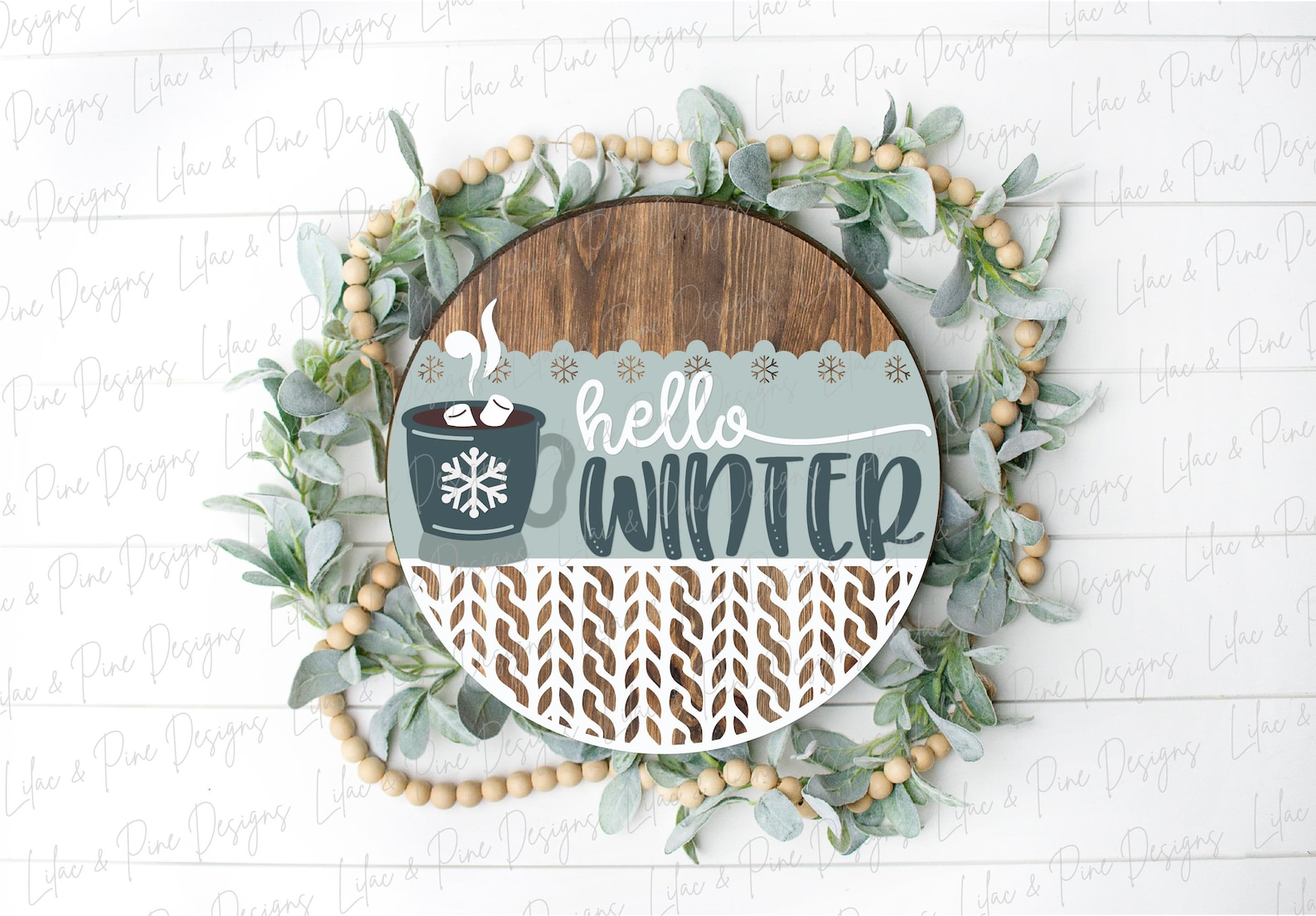 Hello Winter Sign SVG Winter Door Hanger Hot Cocoa Welcome - Etsy