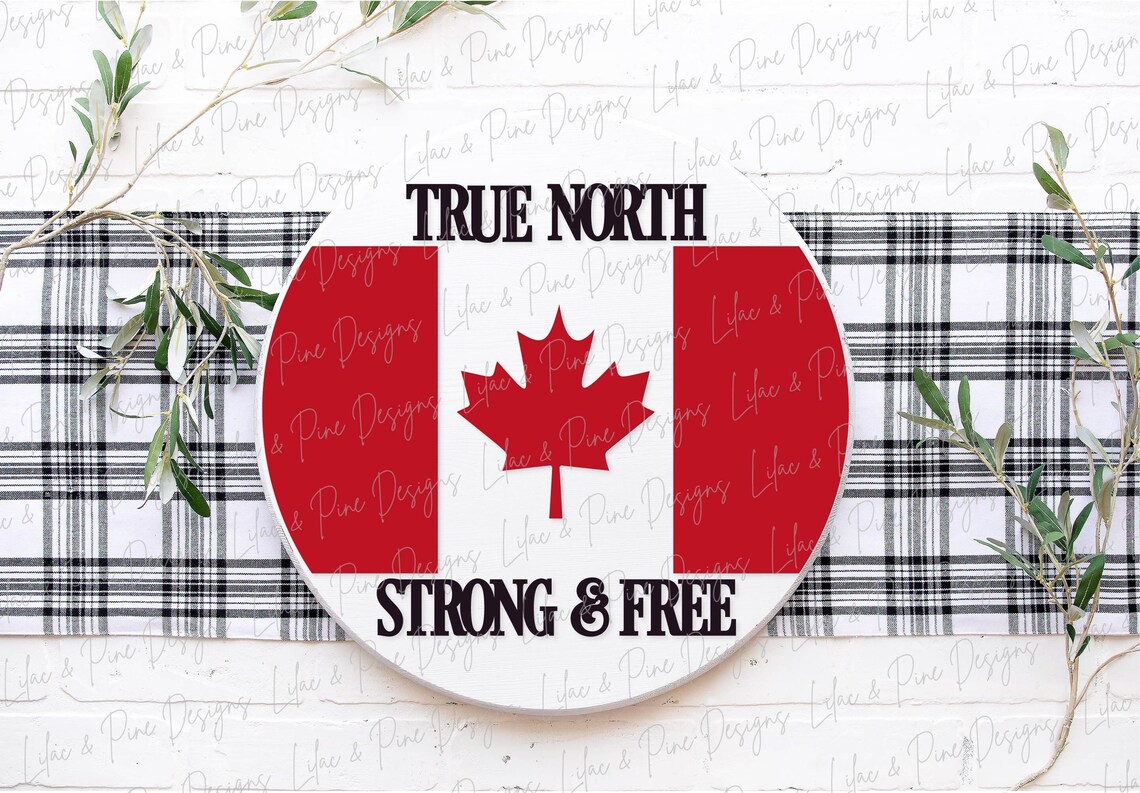 Canada Welcome Sign SVG Canada Day Door Hanger SVG True | Etsy Canada
