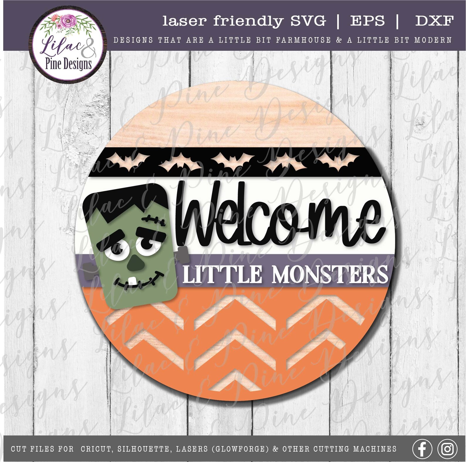 Frankenstein Sign SVG Welcome Little Monsters SVG Frankie | Etsy