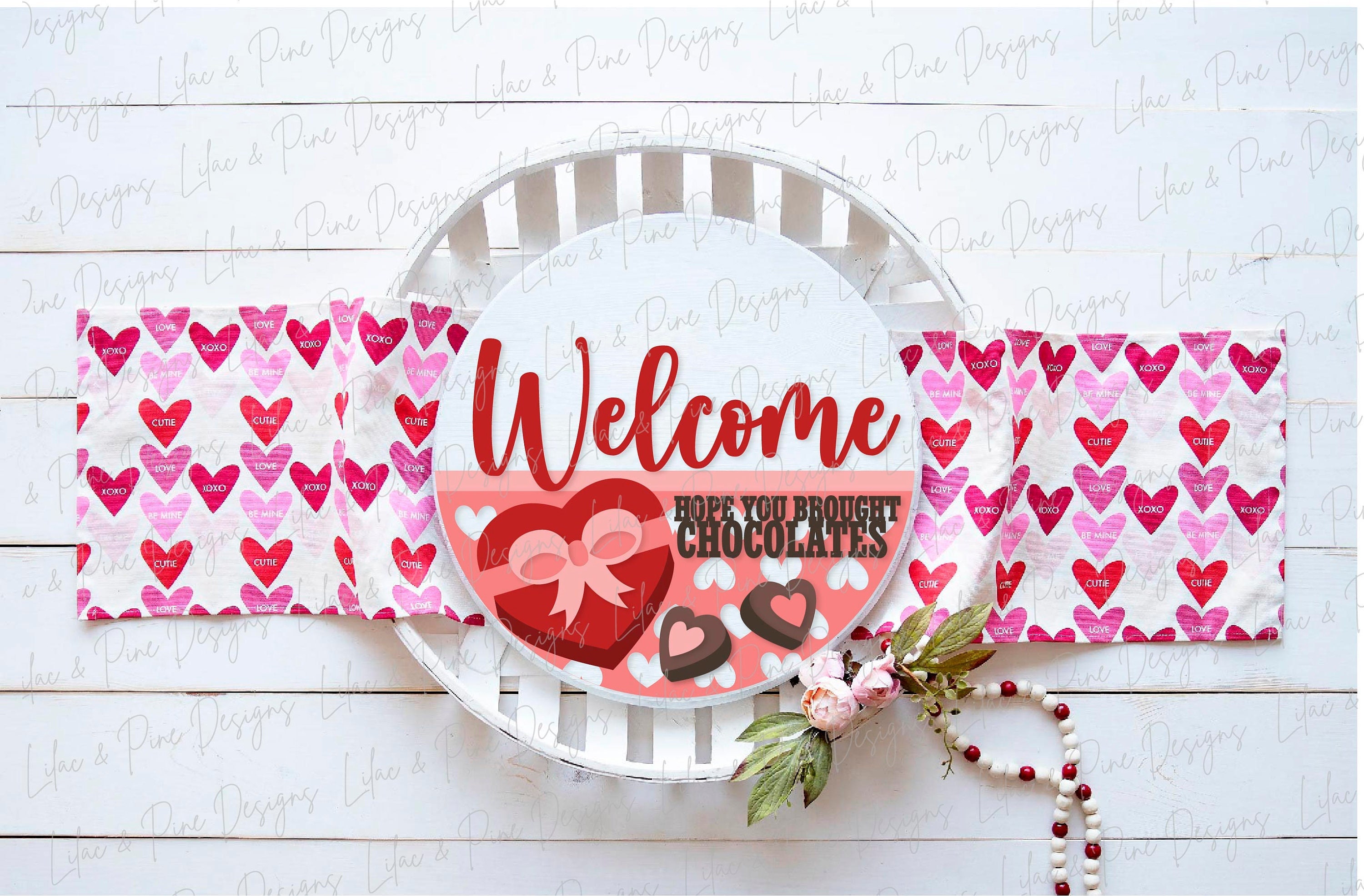Valentine Chocolates Welcome Sign SVG Valentine's Day - Etsy