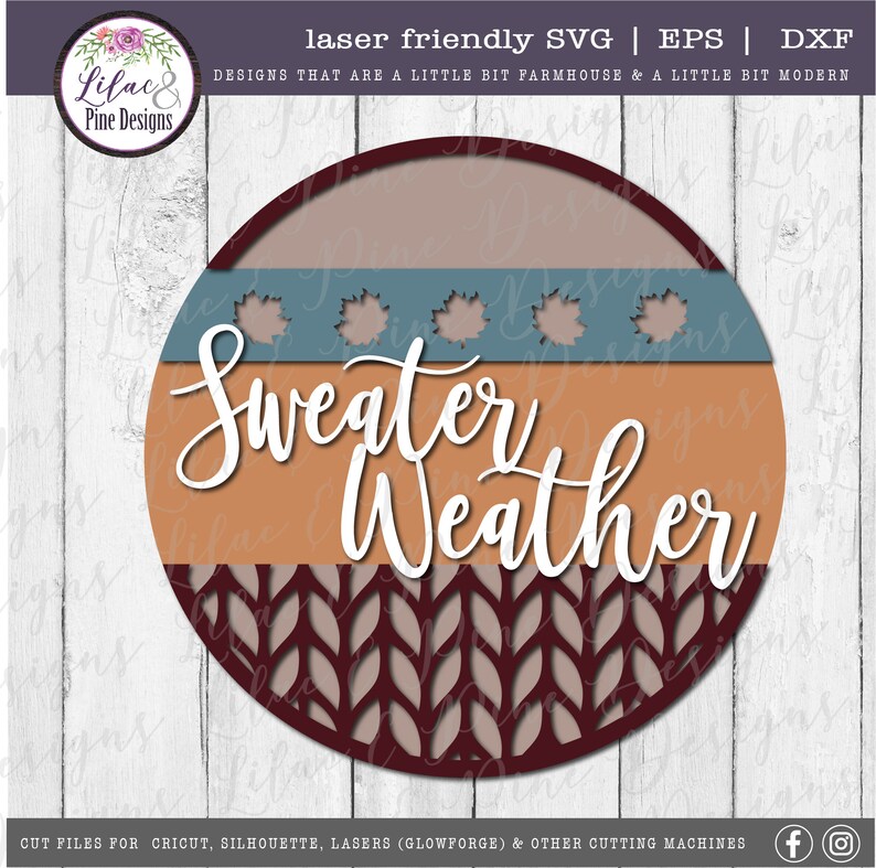 Sweater Weather Welcome Sign SVG Fall Door Decor Svg Sweater - Etsy