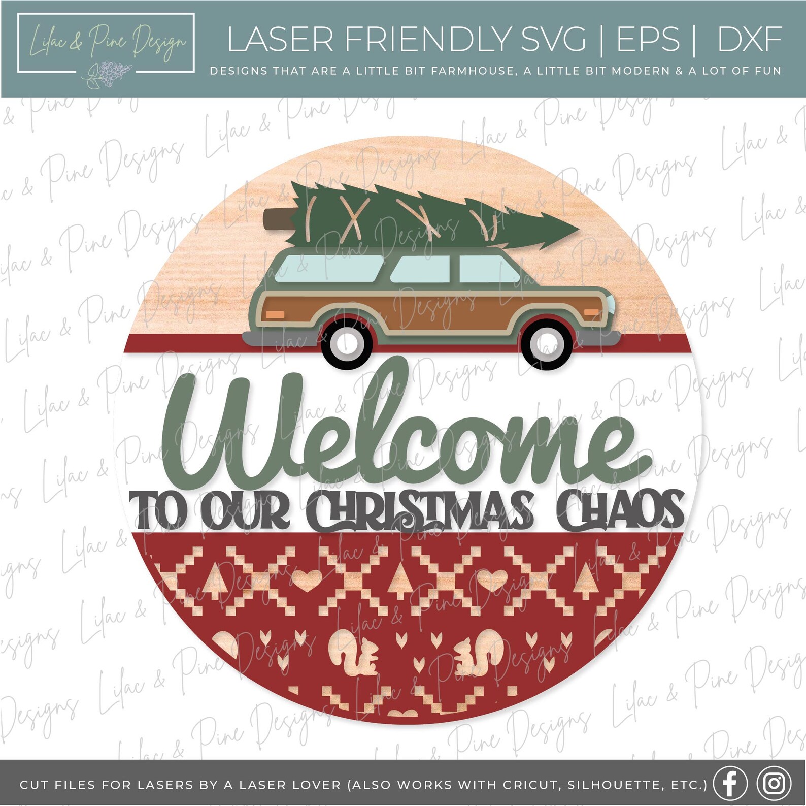 Christmas Chaos Sign SVG, Christmas Welcome Sign SVG, Snarky Christmas ...