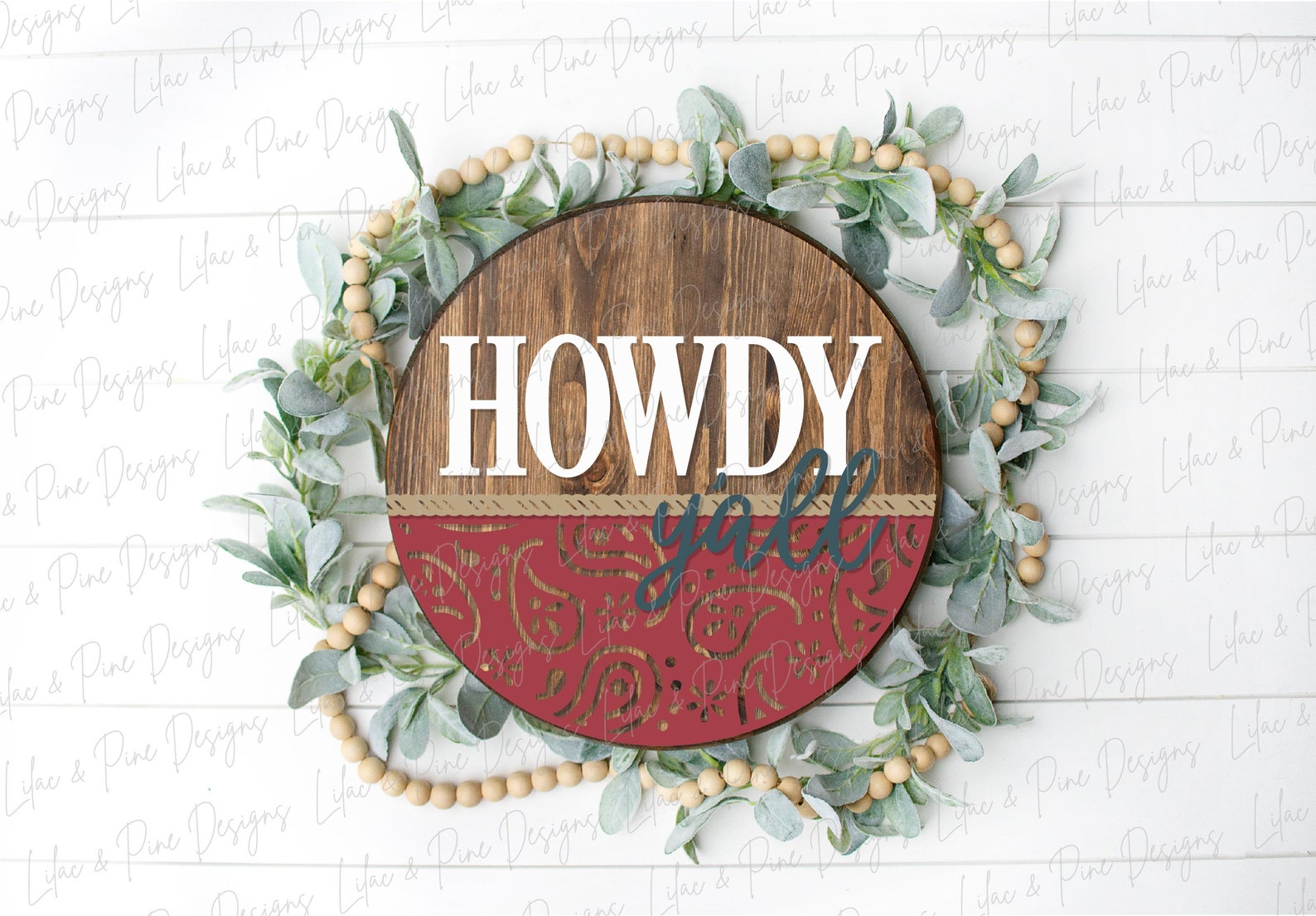 Howdy Y'all Sign SVG Western Door Hanger Handkerchief - Etsy