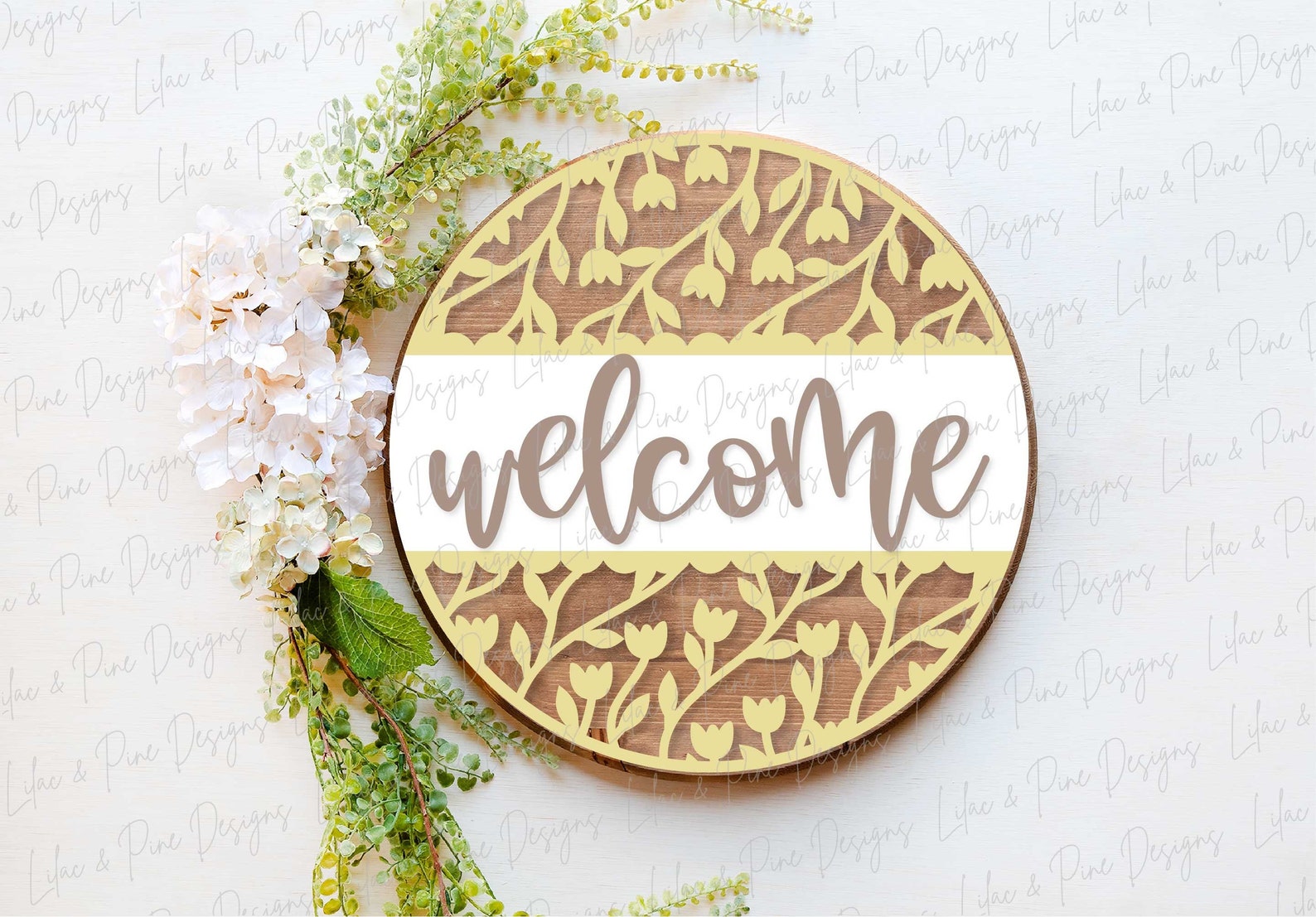 Spring Welcome Sign SVG, Tulip Door Hanger, Tulip Welcome Sign SVG ...