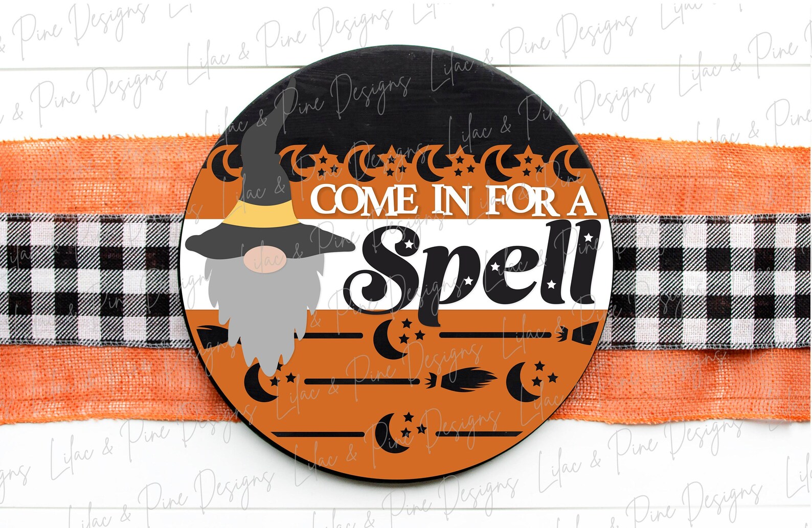 Halloween Gnome Sign SVG Come in for a Spell SVG Halloween - Etsy