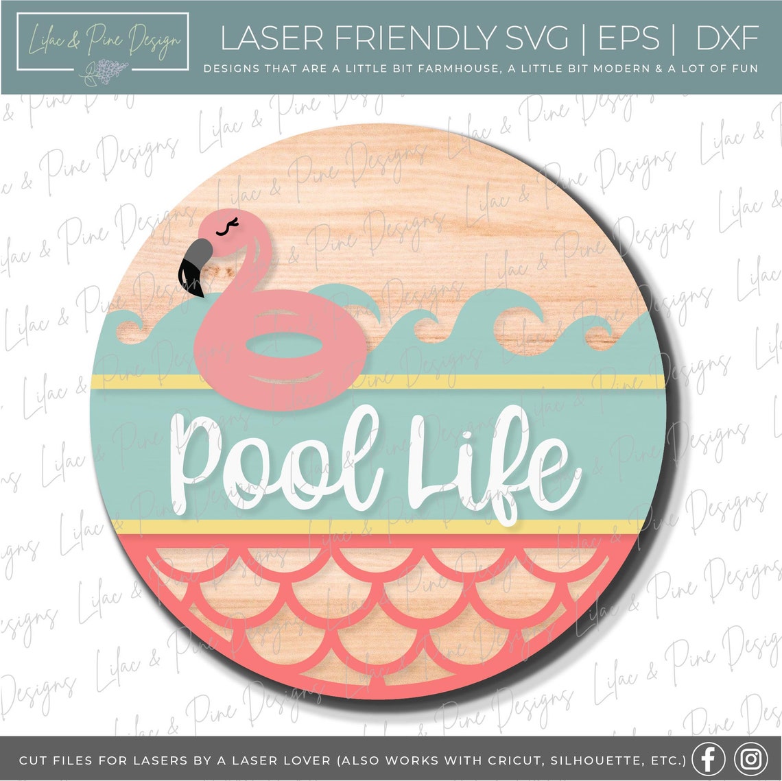 Flamingo Float Welcome Sign SVG Pool Life Sign Beach Life - Etsy