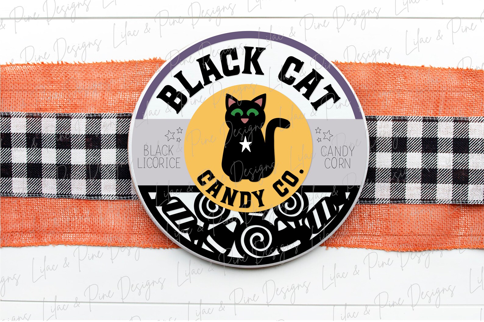 Black Cat Candy SVG Cute Halloween SVG Black Cat Sign Svg - Etsy
