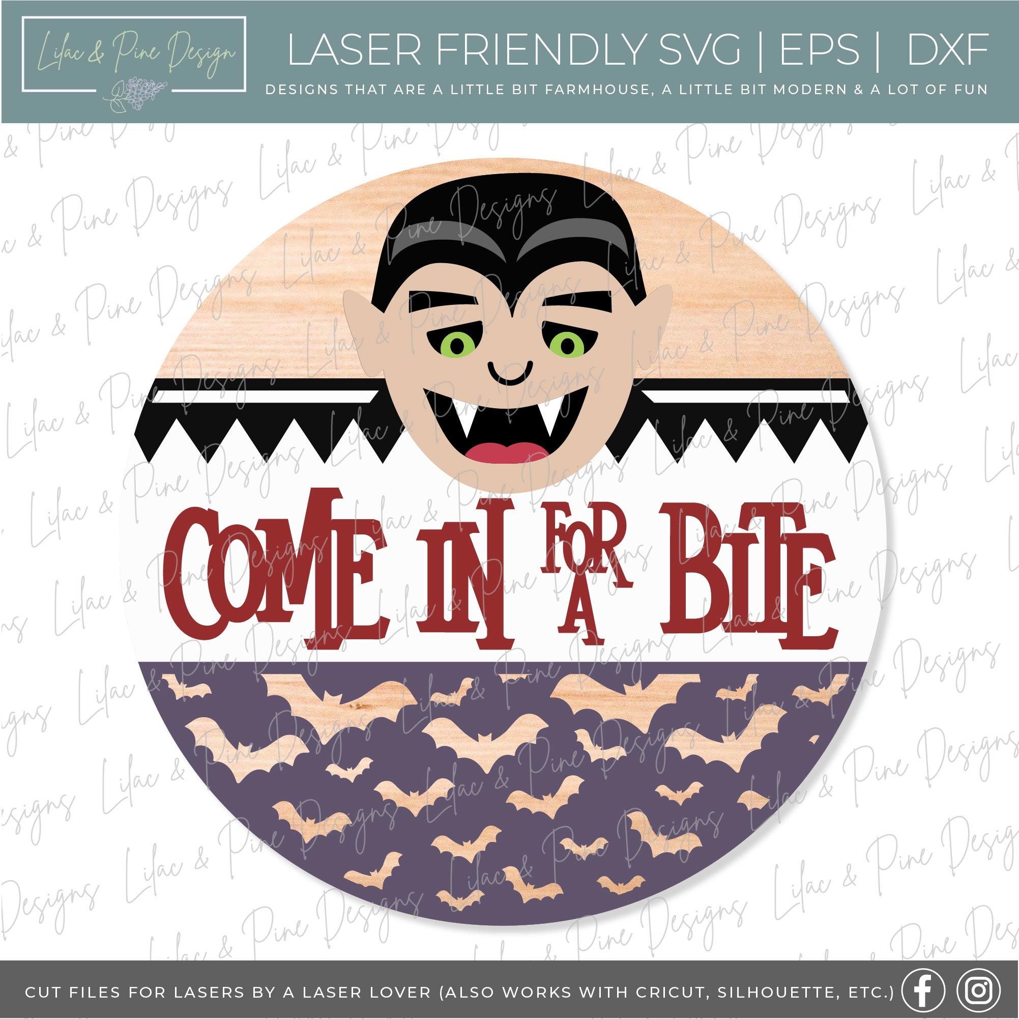 Halloween Welcome Sign SVG Vampire Door Hanger SVG Dracula - Etsy