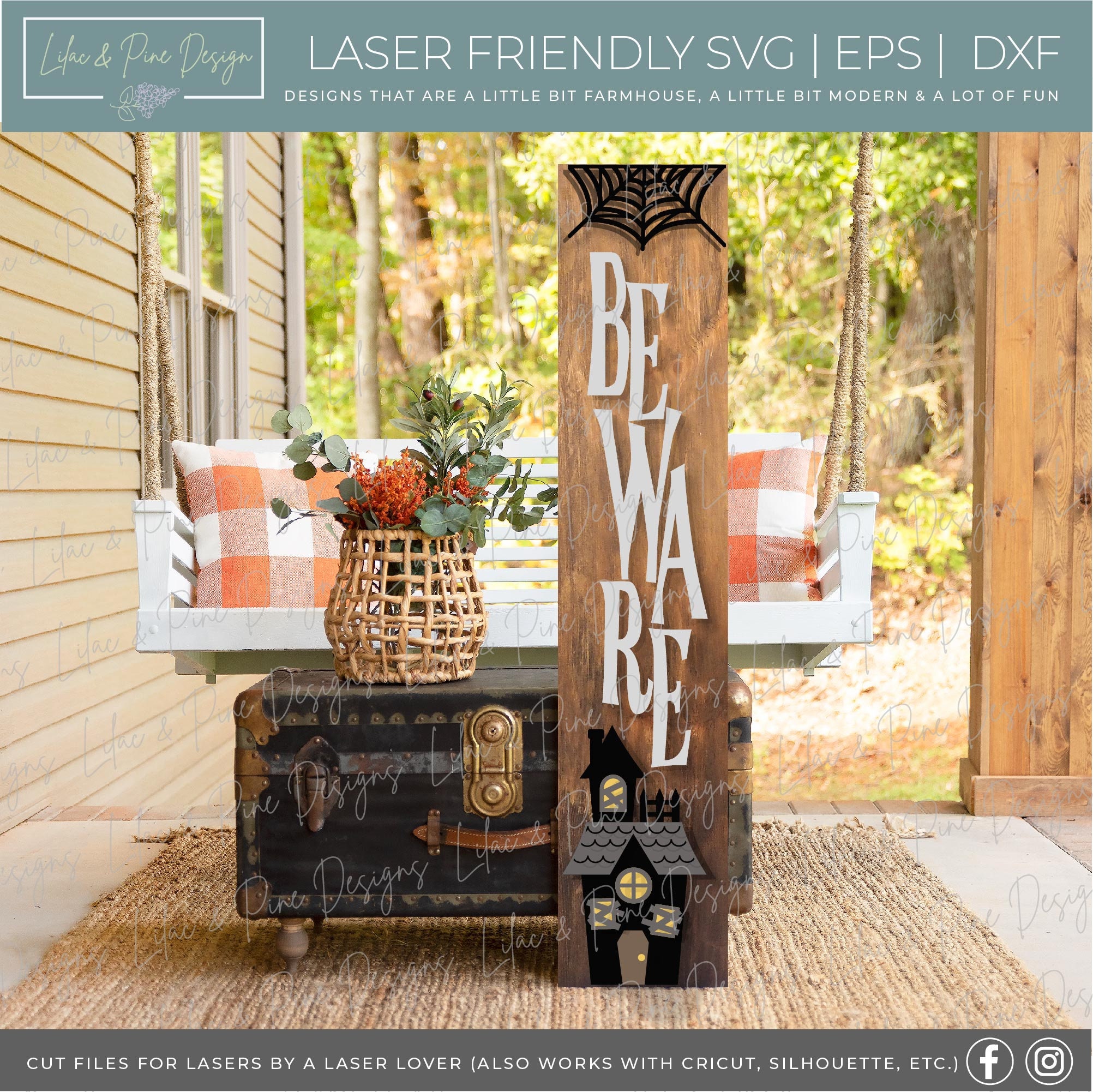 Halloween Welcome Sign Bundle Halloween Porch Sign Halloween - Etsy